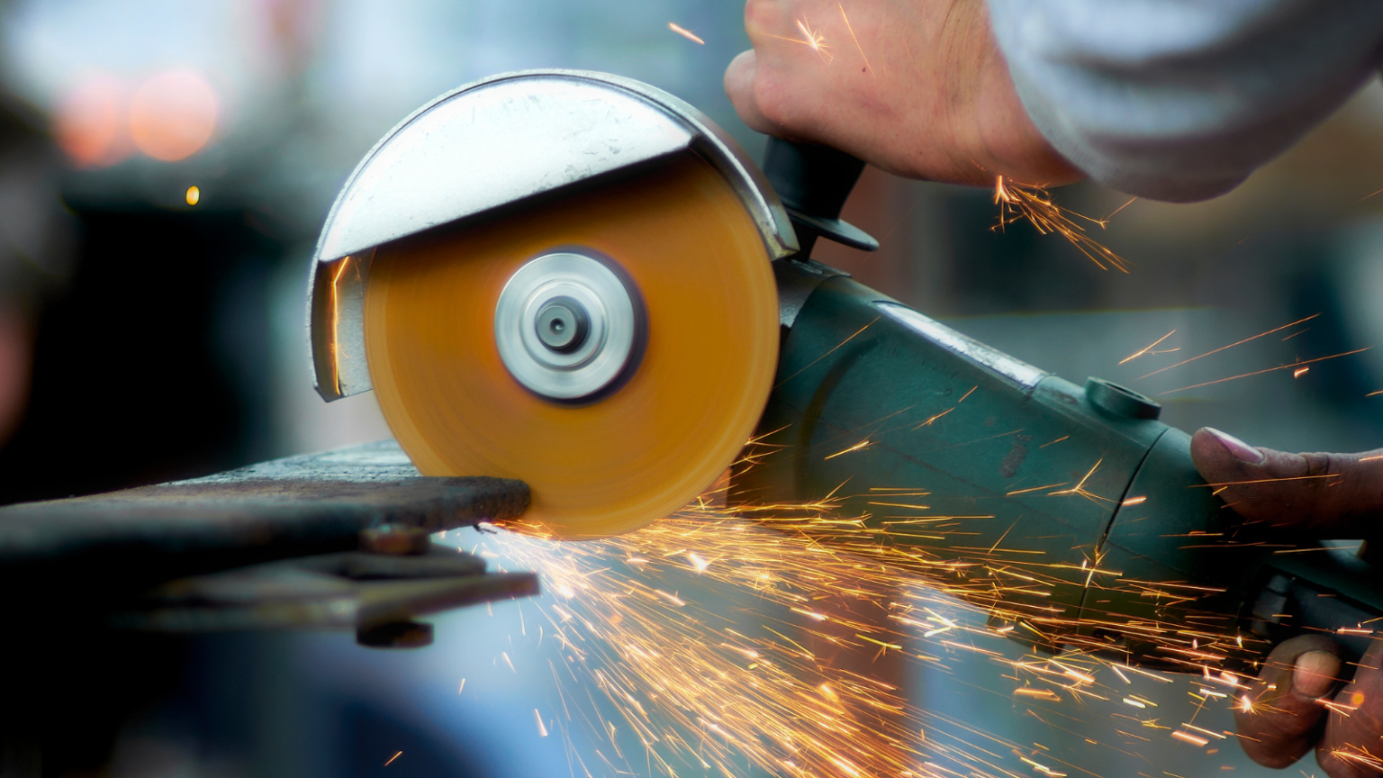 A Grinder Can Catch On Rough Material Edges